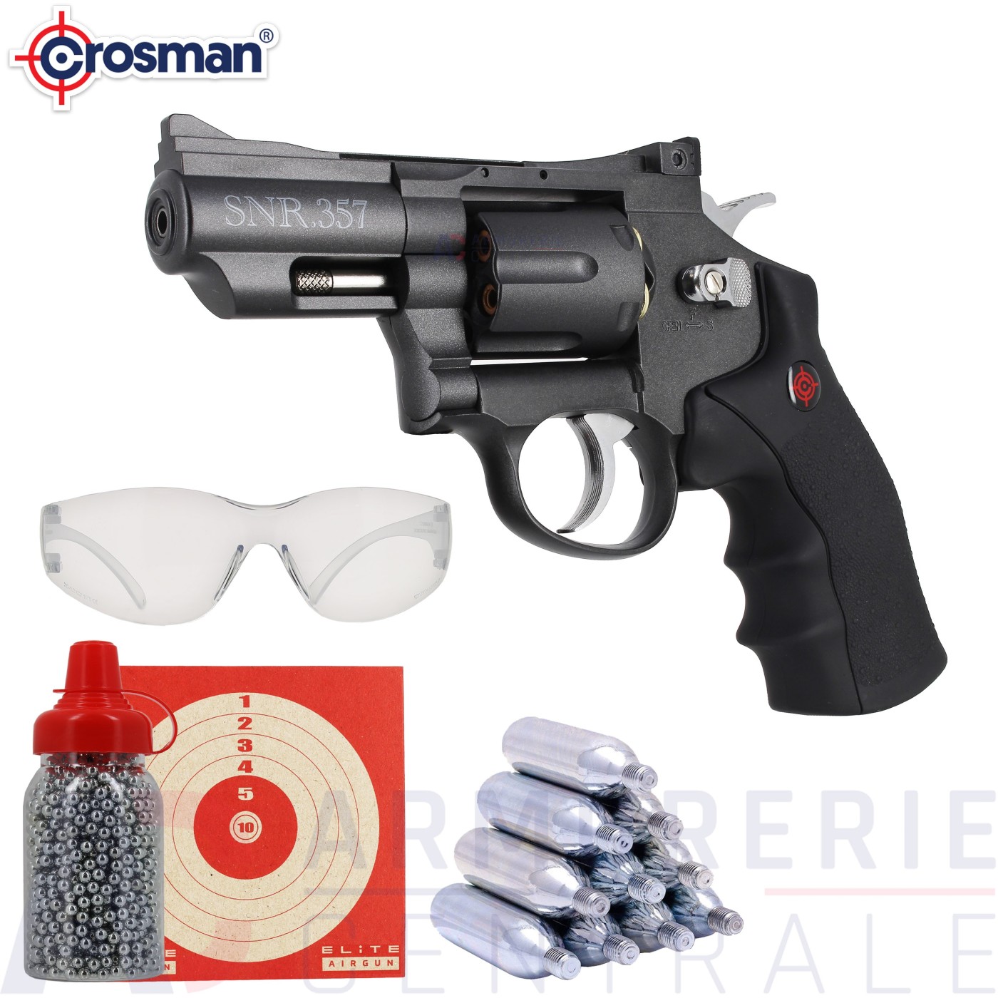 Revolver Crosman SNR 357 CO2 Full Metal 4.5mm (3.5 joules) - Armurerie ...