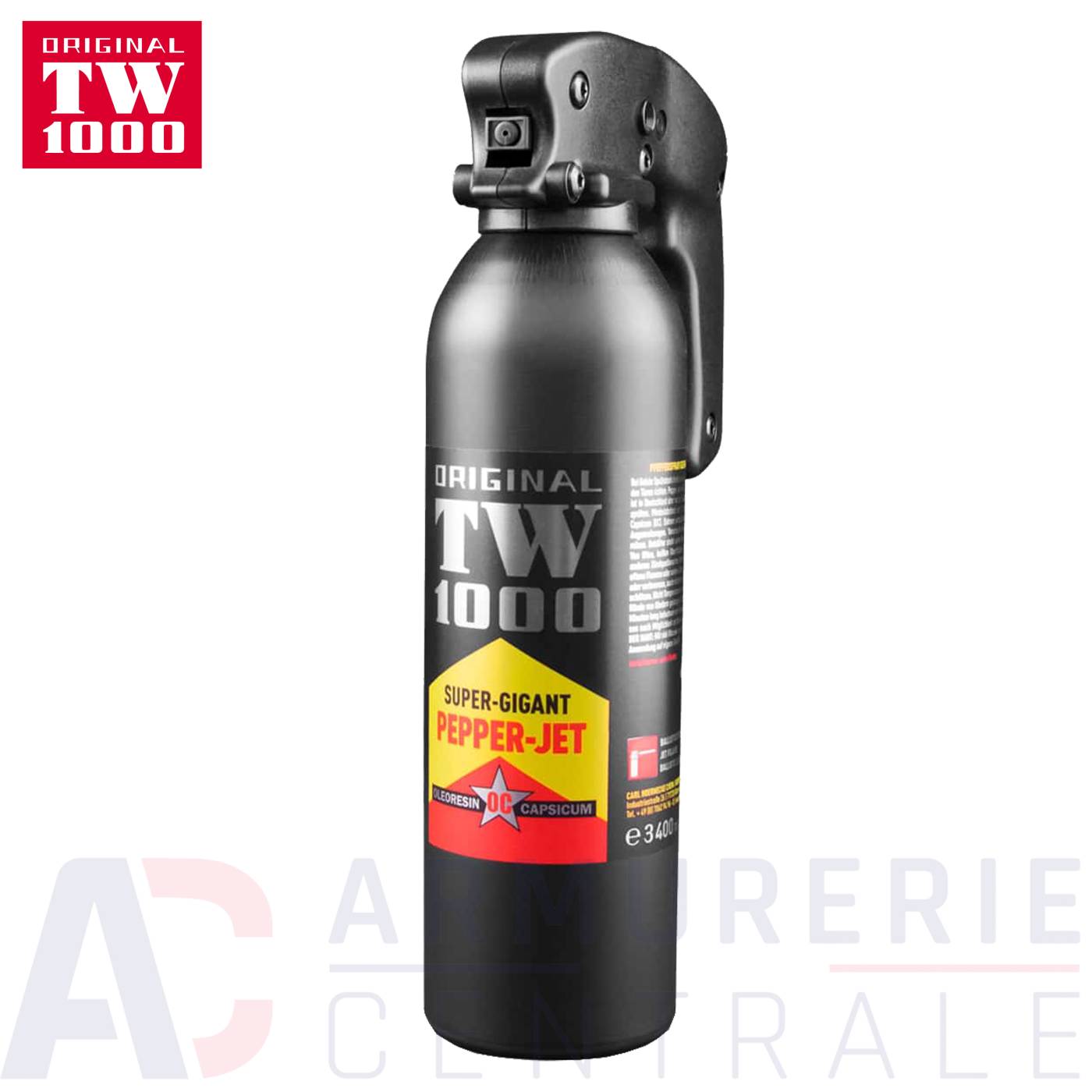 Spray au poivre TW1000 Super-Gigant Pepper-Jet 400ml - Armurerie Centrale