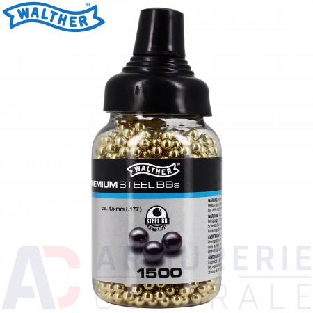 Billes d'acier 4.5mm pour pistolet CO2 - Armurerie Centrale