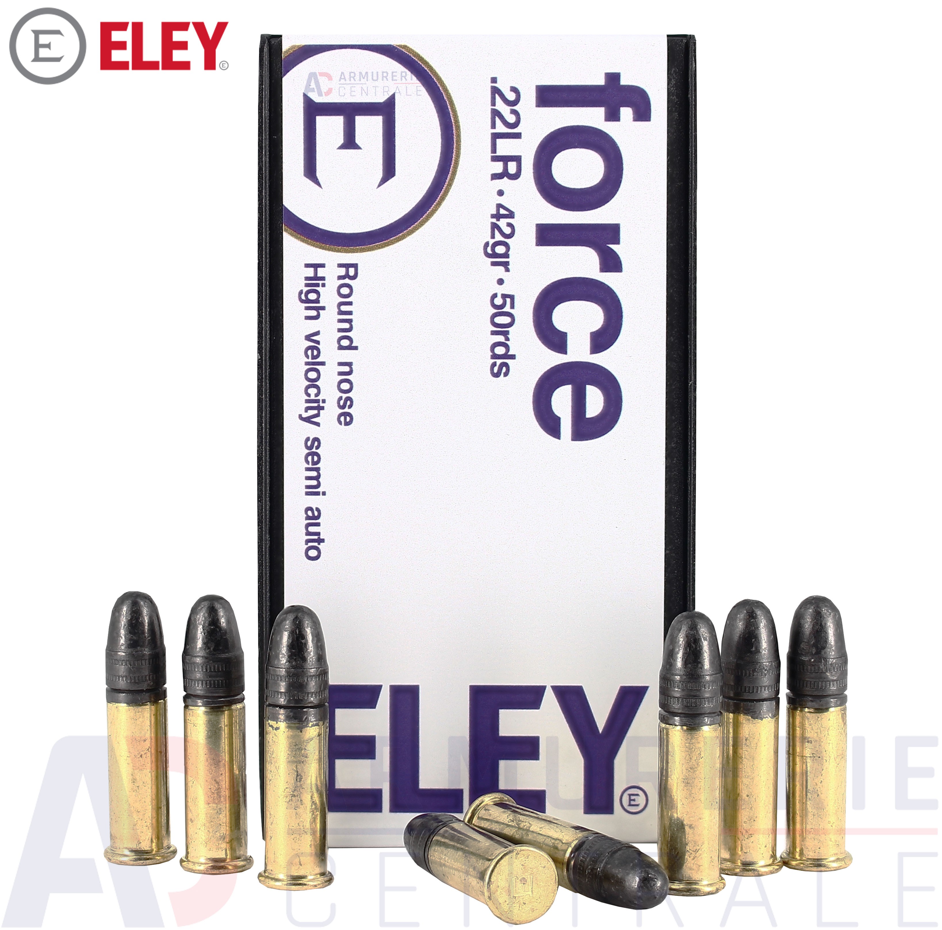 50 cartouches ELEY Force (Hight Velocity) 22LR - Armurerie Centrale