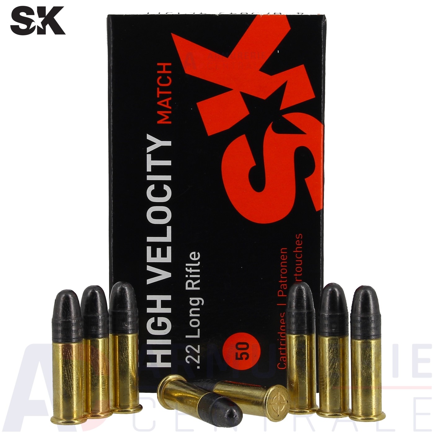 50 cartouches SK High Velocity Match 22lr 40gr - Armurerie Centrale