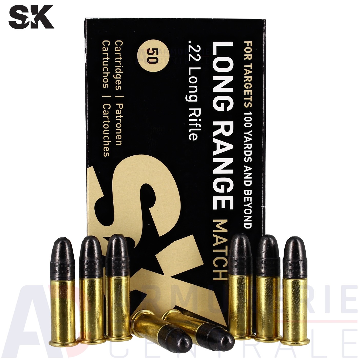 Boite de 50 cartouches SK Long Range 22lr 40gr - Armurerie Centrale