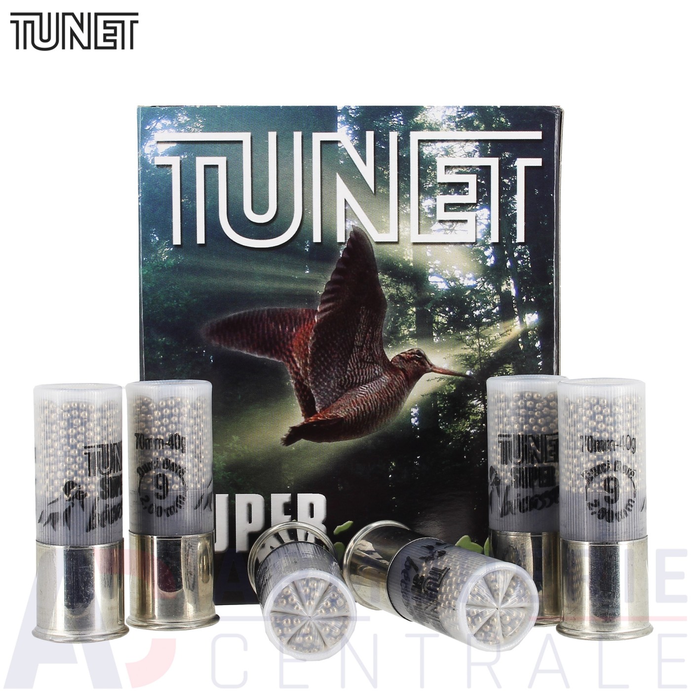 Boite de 10 Cartouches Tunet Super bécasse 12/70 n°9 Doré - Armurerie ...